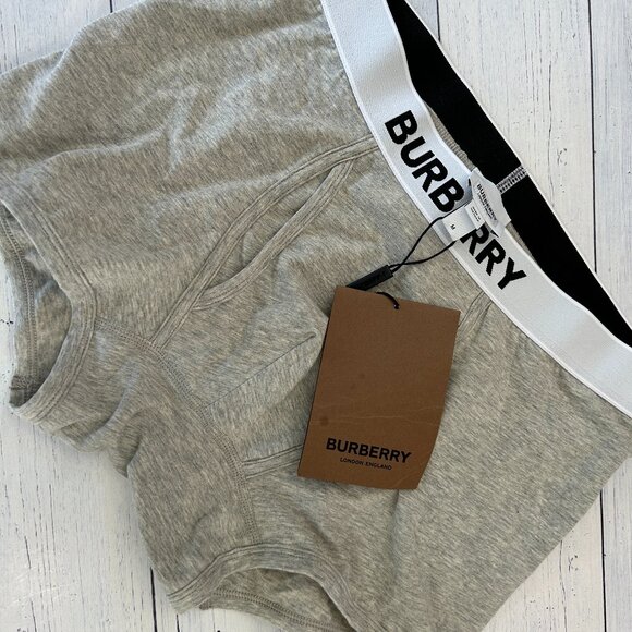 Burberry | Underwear & Socks | Nwt Burberry Pale Grey Melange Mens ...